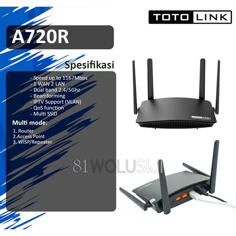 Jual Totolink A720r Ac1200 Wireless Dual Band Router Shopee Indonesia