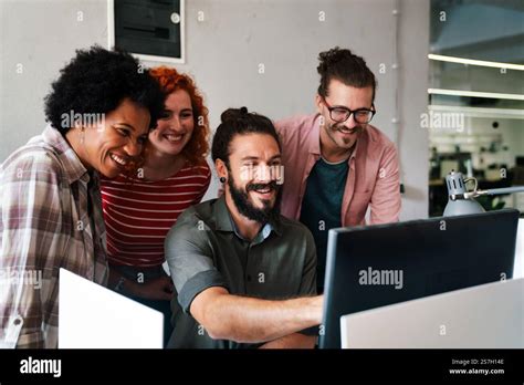 Mixed Team Of Software Engineers Brainstorming Ideas Diverse App Developers Collaborating As