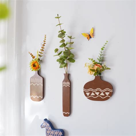 北欧墙上装饰挂件立体仿真植物壁饰创意挂饰客厅餐厅卧室墙面壁挂 虎窝淘