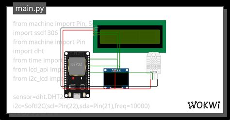 Micropython Oled And Led Dht Copy Wokwi Esp32 Stm32 Arduino Simulator