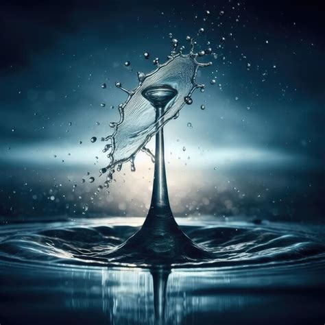 premium ai image water drop about to create ripple effect