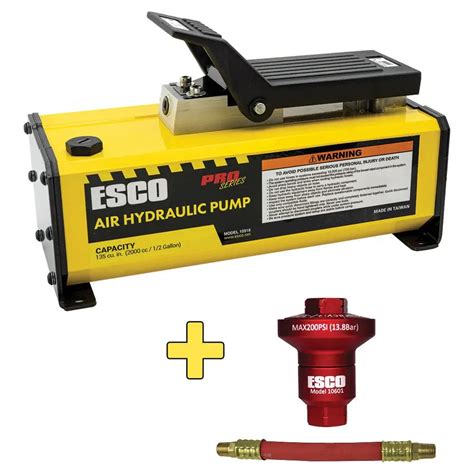 Esco 10518 Air Hydraulic Pump 10000 Psi Garage Supply Guys