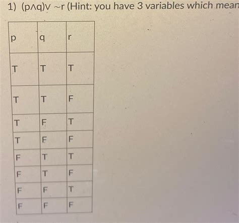 Solved Pqvv∼r Hint You Have 3 ﻿variables Which