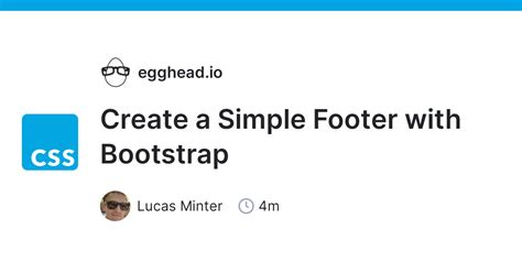 create a simple footer with bootstrap
