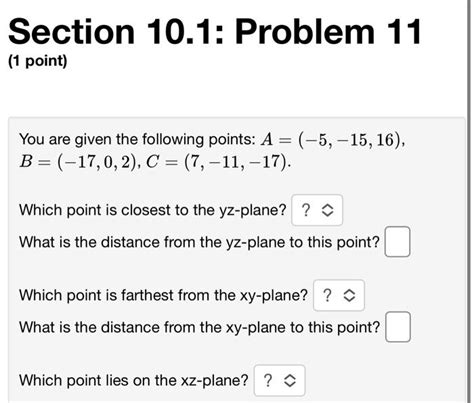 Solved Section 10 1 Problem 10 1 Point Write Down An