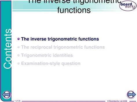 PPT The Inverse Trigonometric Functions PowerPoint Presentation Free Download ID