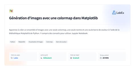 Tutoriel Python Matplotlib Visualisation Dimages Colormap And Barre