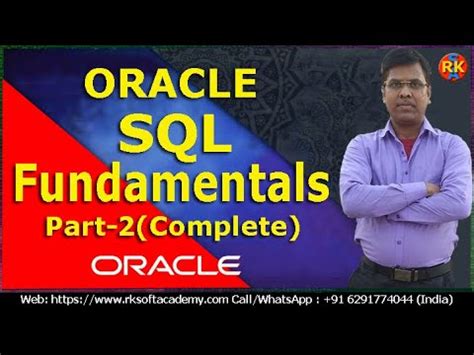 Oracle SQL Fundamentals Part Oracle SQL Full Course Oracle SQL Complete Tutorial YouTube