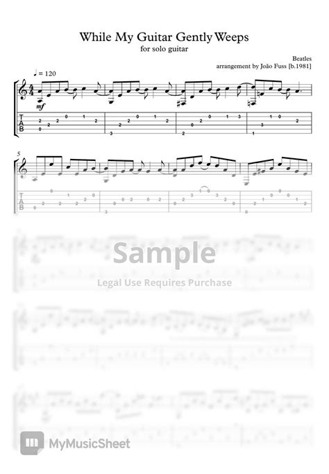 Beatles - While My Guitar Gently Weeps TAB by João Fuss