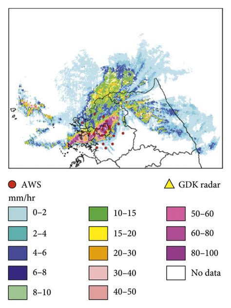 Radar Rainfall Rate Fields For Four Selected Quantitative Precipitation Download Scientific