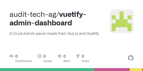 Github Audit Tech Agvuetify Admin Dashboard A Crud Admin Panel Made From Vue Js And Vuetify
