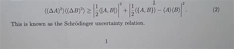 Solved Show That The Uncertainty Relation Can Be