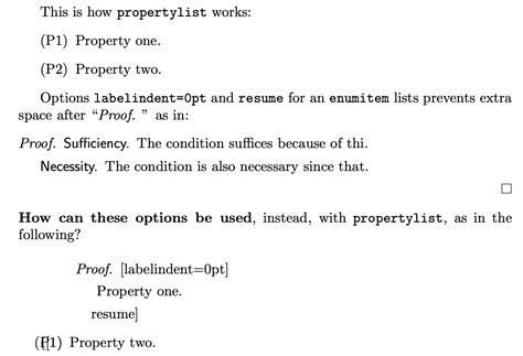 How Use Some Options For An Enumitem List Inside A Proof Environment TeX LaTeX Stack Exchange