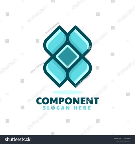 Logo Component Simple Mascot Style Stock Vector Royalty Free