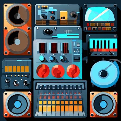 A Patter Of Music Plugins Vst Instruments Vector Illustration Premium