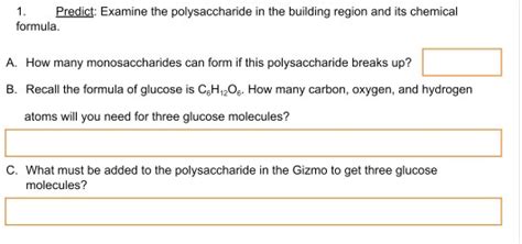 Glucose Molecule Gizmo