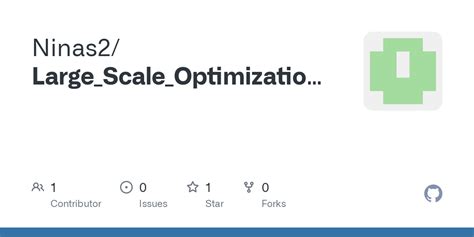 github ninas2 large scale optimization project