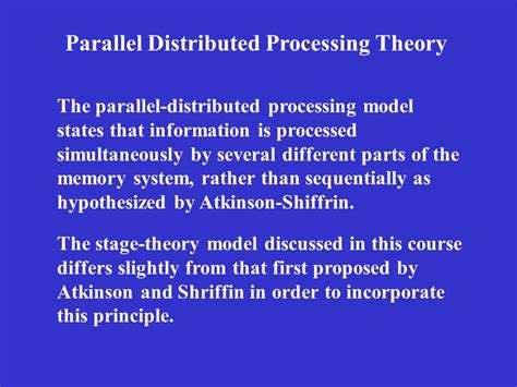 Parallel Processing Psychology