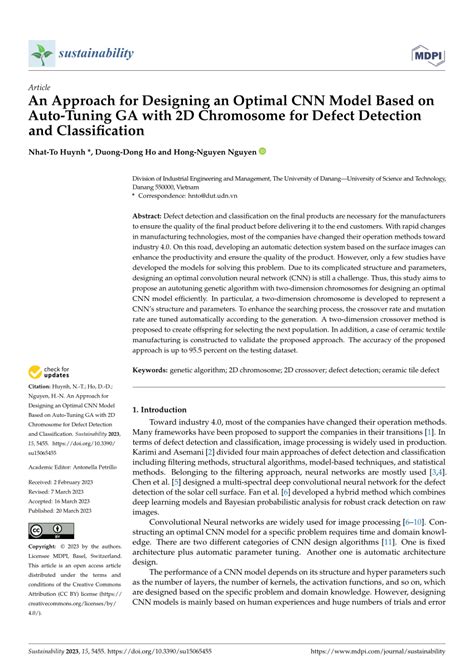 Pdf An Approach For Designing An Optimal Cnn Model Based On Auto