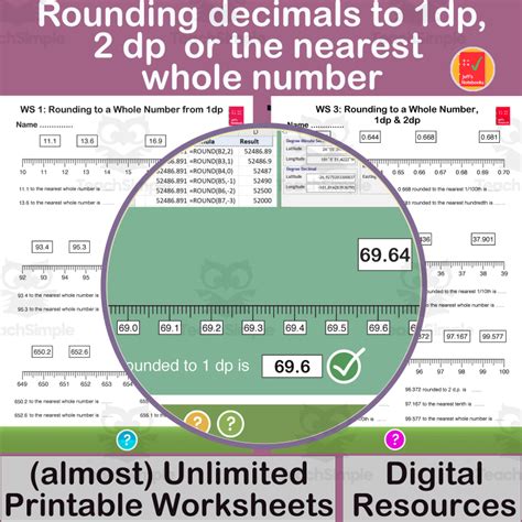 Rounding Decimals To The Nearest Whole Number Th Or Th By