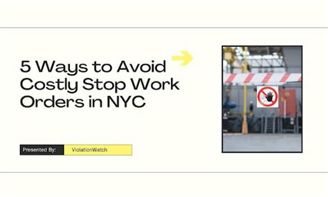 5 Ways To Avoid Costly Stop Work Orders In Nyc Violation Watch