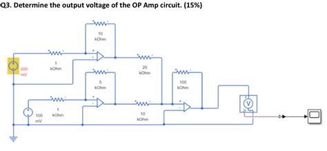 Solved Q3 Determine The Output Voltage Of The Op Amp Cir
