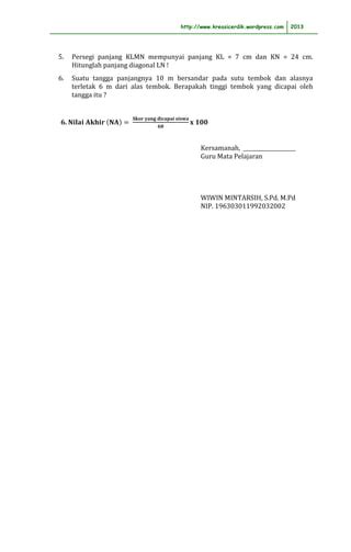 instrumen tugas terstruktur matematika 8 pdf