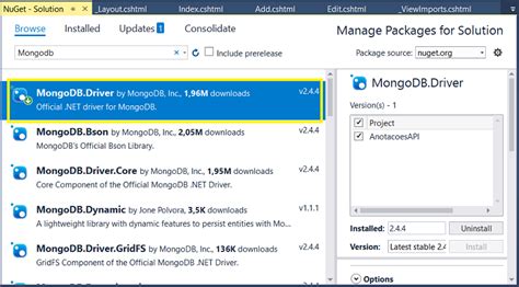 Asp Net Core Usando O Mongodb