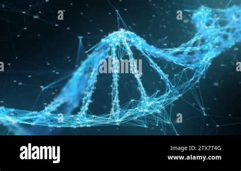 motion background digital plexus dna molecule random digits loop stock