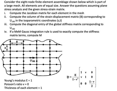 Consider The Eight Node Finite Element Assemblage