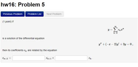 solved hw16 problem 5 previous problem problem list next