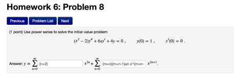 solved homework 6 problem 8 previous problem list next 1