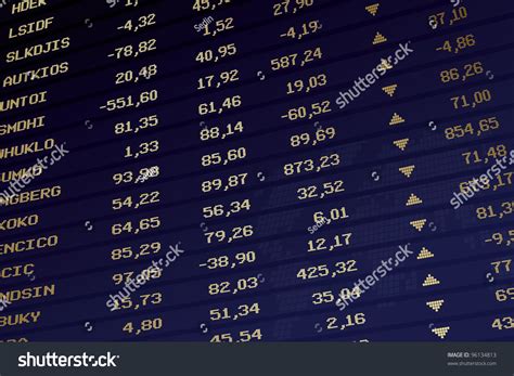Stock Market Tableau Stock Vector Royalty Free 96134813 Shutterstock