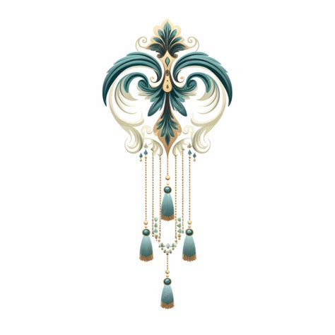 Premium Ai Image Vintage Style Tassel With Beziers Curves Vector