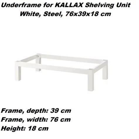 Ikea Kallax Rectangular Underframe For Shelving Unit White Base Frame 76x39x18cm £28 59