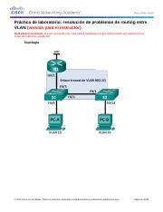 Lab Troubleshooting Inter VLAN Routing ILM docx Práctica de laboratorio