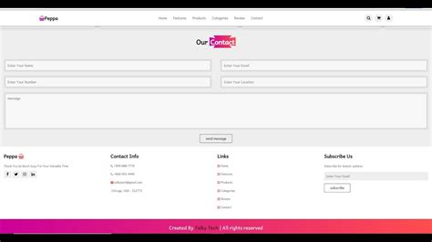 Part How To Make Footer Section Using HTML CSS And Javascript Mini Project YouTube
