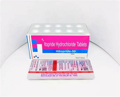 Itopride Hydrochloride 150 Mg Tablets Hitopride 150 For Commercial At Rs 85 Strip In Baddi