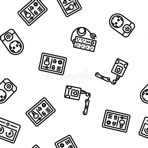 Smart Home Control Seamless Pattern Vector Stock Vector Illustration Of Technology Light