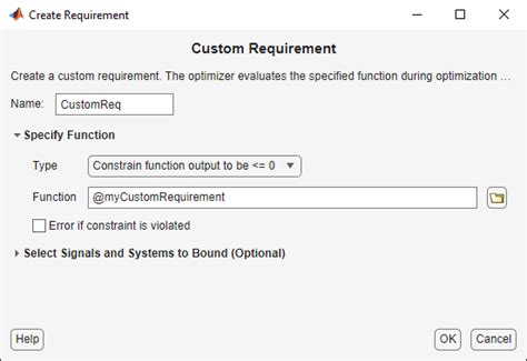 Design Optimization To Meet A Custom Objective Gui Matlab And Simulink