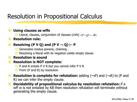 PPT Notes Knowledge Representation The Propositional Calculus PowerPoint Presentation ID