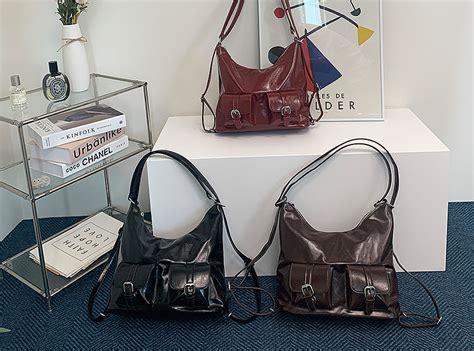 유유존 은은한레더수납빵빵 투포켓레더투웨이백 백팩 숄더백 크로스 데일리가방 보부상 가죽 빈티지