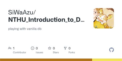 Github Siwaazunthuintroductiontodatabasesystem Playing With