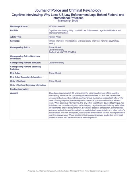 pdf cognitive interviewing why local us law enforcement lags behind