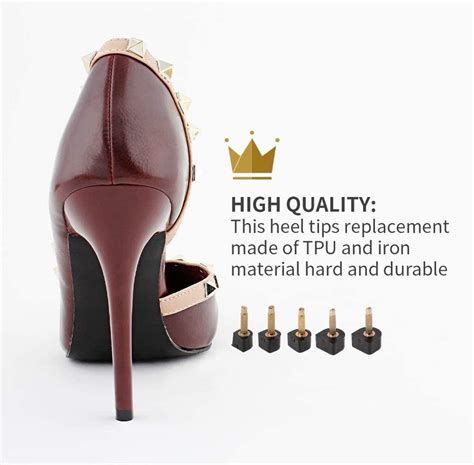 30 Pcs Black Shoe Repair Stiletto Heel Tips 5 Sizes Included Buy