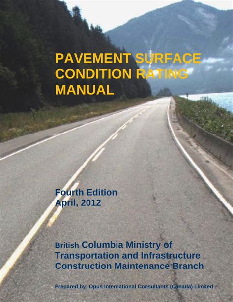 Pdf Pavement Surface Condition Rating Manual · Pavement Surface