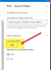 PnP Modern Search Filters Web Part Search Explained