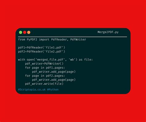 Python Pypdf2 — Merge Pdf Files Scriptopia Medium