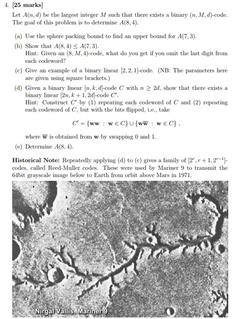 Solved 4 25 Marks Let An D Be The Largest Integer M