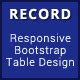 Record Responsive Bootstrap Table Design By Designcollection CodeCanyon